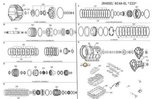 АКПП JR405E в разборе Автомат RC4A-EL mazda bongo