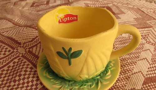 Кружка и блюдце для чая Lipton сувенирные