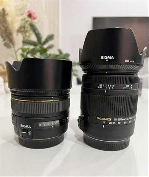 Объективы Sigma (портретник + телевик) для Canon