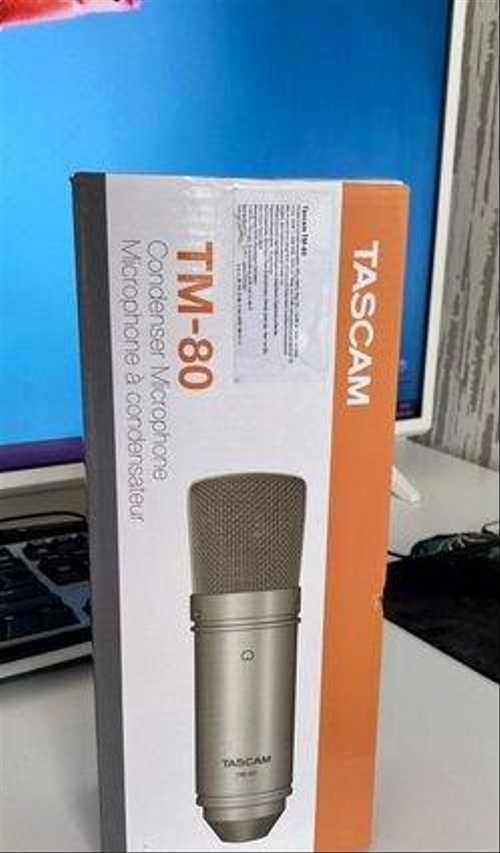 Студийный конденсаторный микрофон tascam tm-80