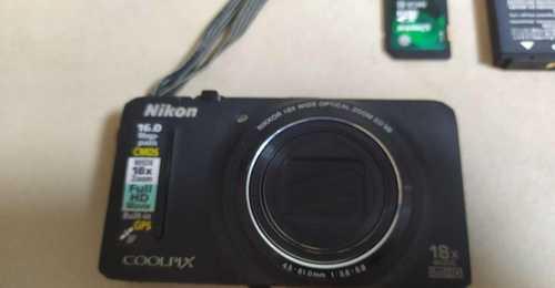 Фотоаппарат Nikon Coolpix S9300 с GPS