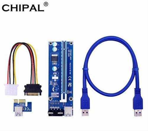 Райзер Chipal Ver 006S Molex, USB 3.0