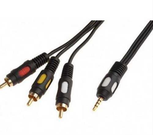 Кабель Aux 3.5 штекер - 3RCA 1,5m Alencom 62-003 G