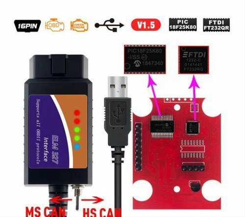 Оригинал ELM327 USB ftdi с переключателем