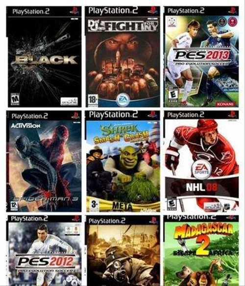 50 игр Sony PS2 на диске