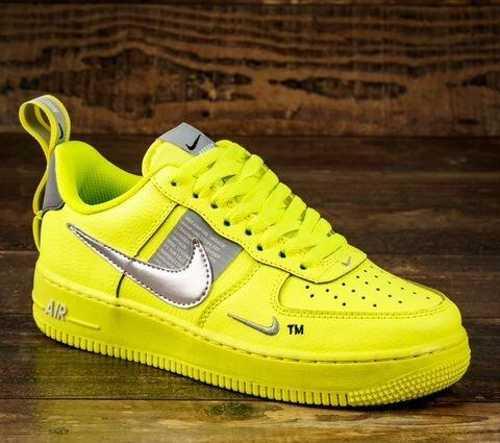 Кроссовки Nike Air Force1 Неоновый цвет