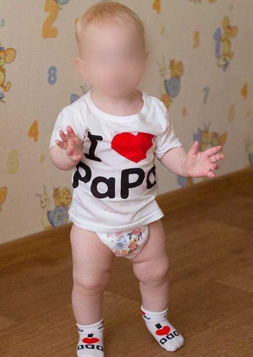 Набор (футболка+носочки) "Я люблю папу"