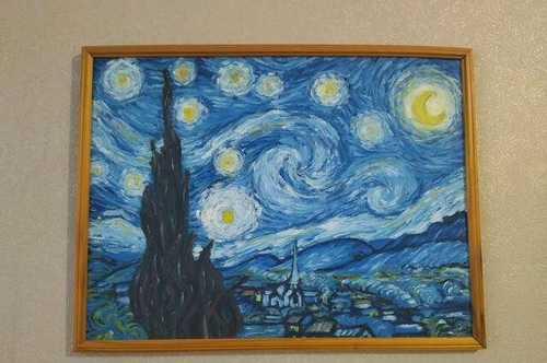 Картина маслом копия Ван Гог звёздная ночь