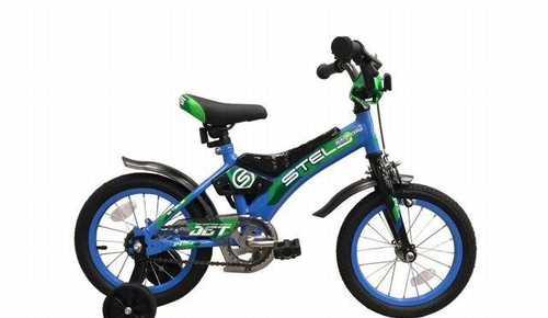 Велосипед Stels Jet 14д голубой-зеленый