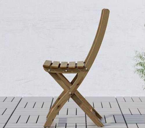 Аскхольмен Садовый стул, складной светло-коричнев