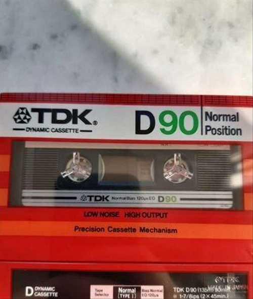 Аудиокассета TDK D90 1982г