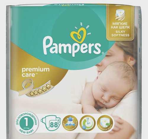 Подгузники Pampers Premium Care 2-5кг 88шт