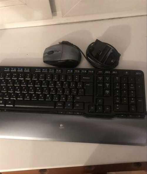 Беспроводная мышь и клавиатура logitech