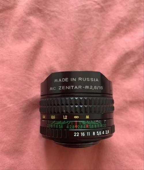 Объектив Zenitar 16mm Fish Eye м42