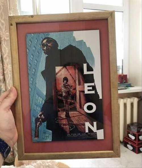 Постер фильма «Леон» в рамке А4