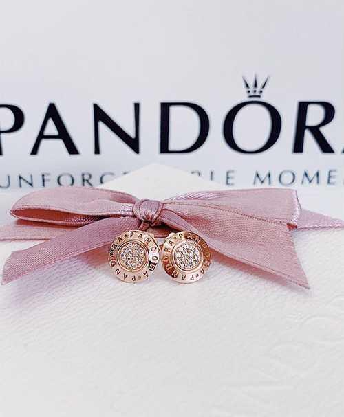 Серьги Пандора Pandora rose gold