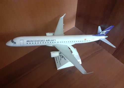 Модель самолета Embraer 195 Montenegro 1/100