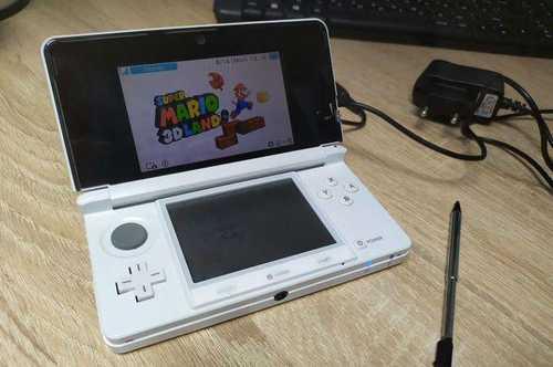 Прошитая nintendo 3ds ice white в новом корпусе
