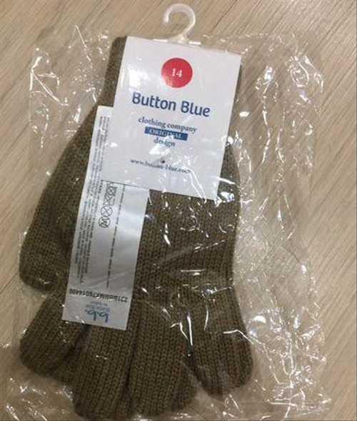 Новые перчатки button blue