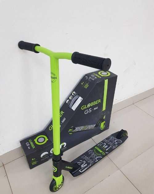 Самокат трюковой Globber GS 360 Black Green NEW