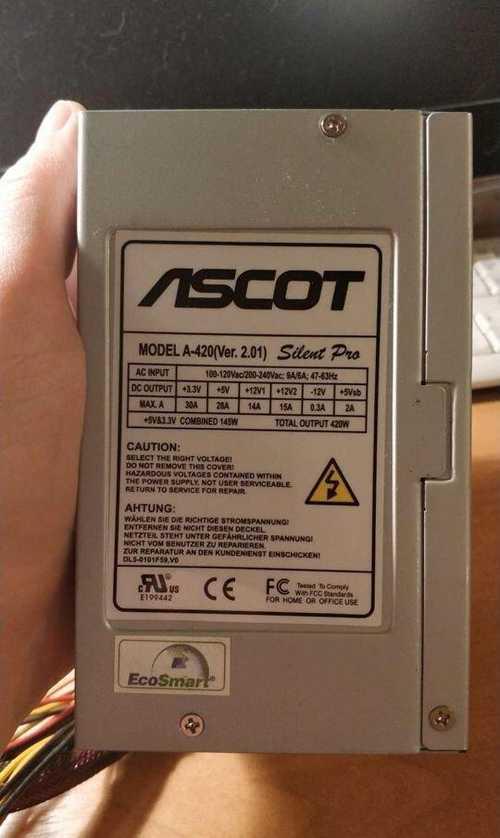 Блок питания Ascot A-420 (Ver. 2.01) Silent Pro