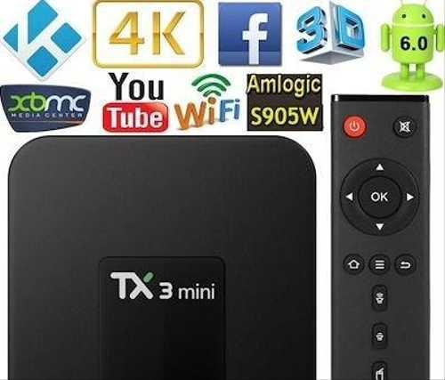 Андроид приставка SmartTV TX3mini 2/16
