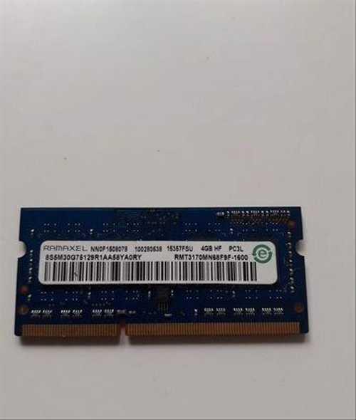SO-dimm Ramaxel DDR3L 4GB RMT3170MN68F9F-1600 1.3V