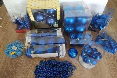 Ёлочные игрушки набор синий