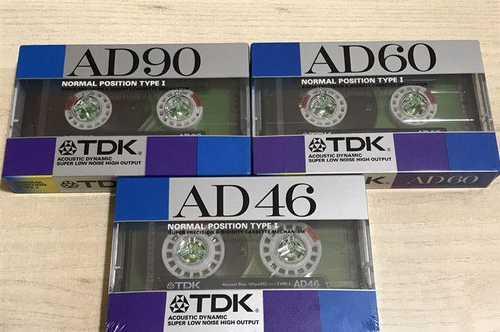 Аудиокассеты TDK AD 90,60,46 Япония 1987 год