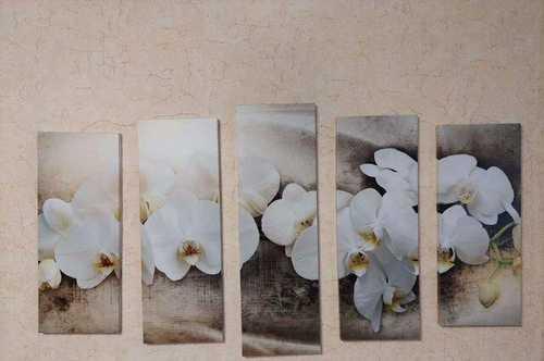Картина секционная "Орхидеи", 5 секций