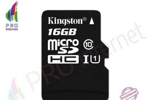 Карта памяти kingston 10класс MicroSD 16Гб