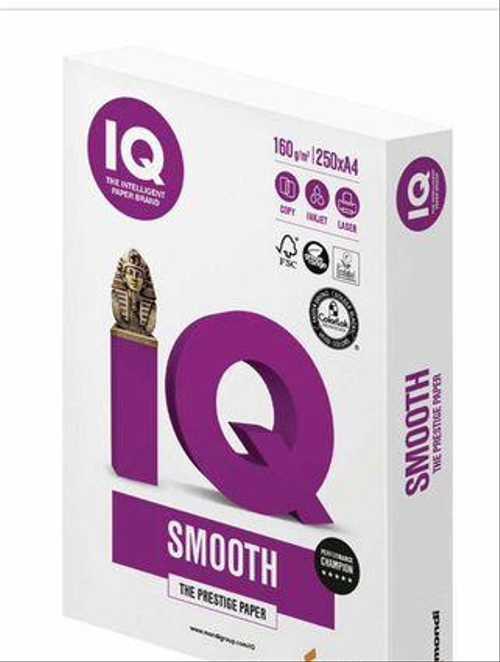 Бумага "IQ Selection Smooth",белая А4, 160 г/м2, 2
