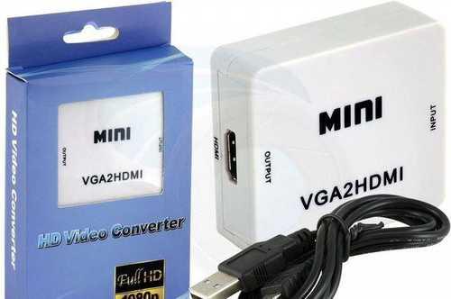 Конвертер переходник VGA2hdmi (VGA+Audio to hdmi)