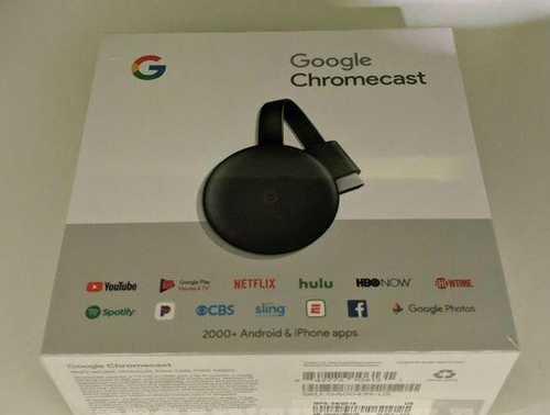 Тв-адаптер Google Chromecast 2018 черный
