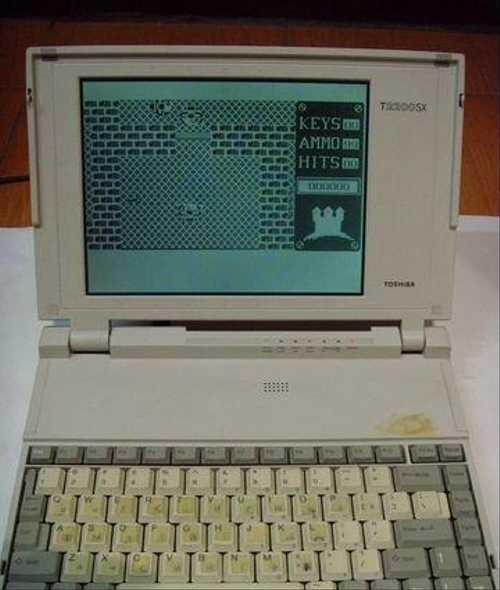 Раритет ноутбук Toshiba T2200SX 1995год,рабочий