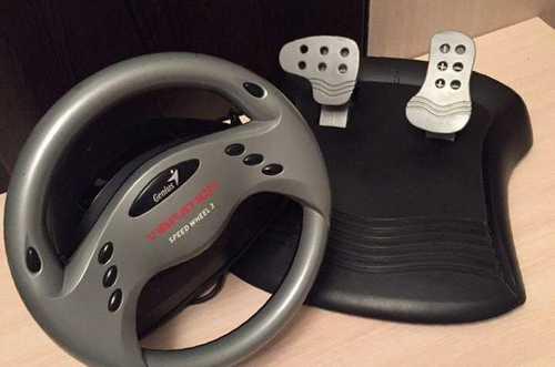 Genius speed wheel 3 vibration. Игровой руль Genius. Руль для компьютера 360 градусов. Игровой руль GC-w600 Sven в Ижевске. Genius руль с педалями драйвера.