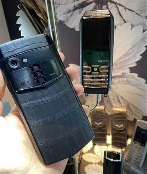 Vertu aster P TI black calf jade black