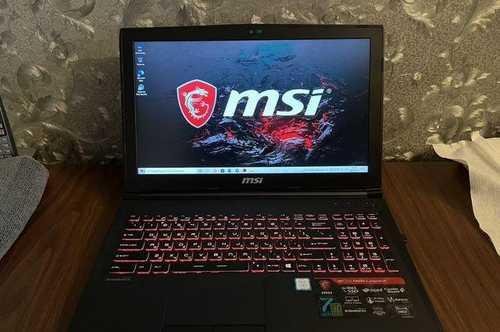 Ноутбук MSI GP62m 7RDX core i7, gtx 1050