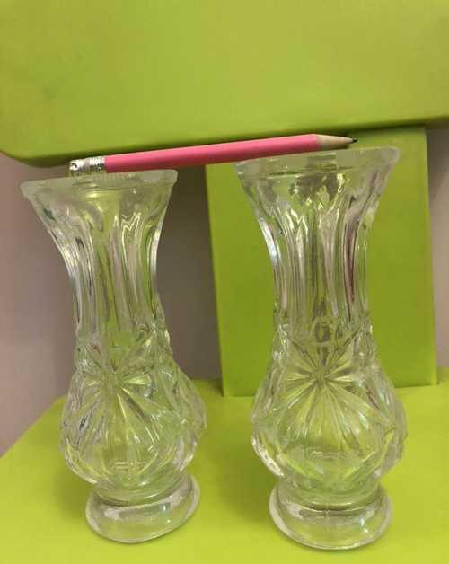 Хрусталь вазы, икорница, вазочка стекло