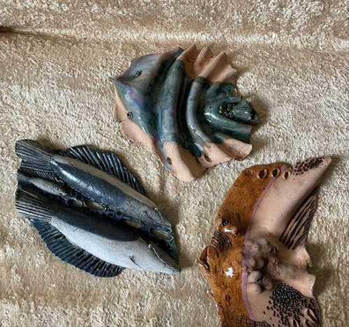 Настенные керамические панно Рыбы