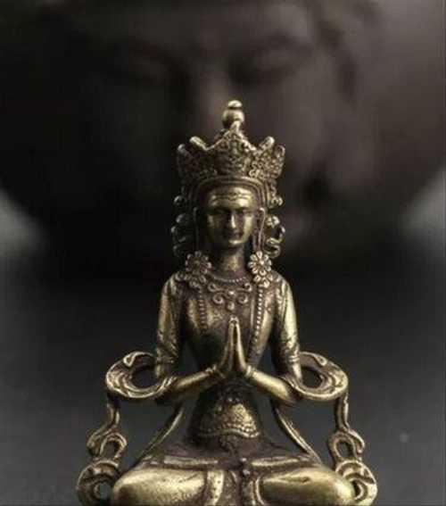 Фигурка статуэтка литье медь будда