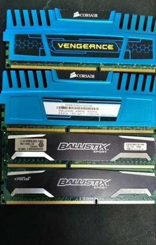 Оперативная память DDR3 8 gb Corsair и Ballistix