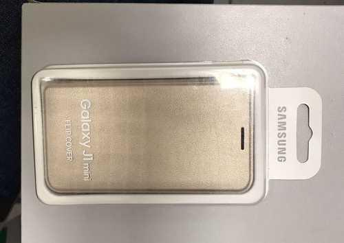 Чехол книжка Samsung Galaxy J1 mini (золотой)