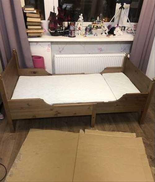 Детская кровать IKEA сундвик с матрасом