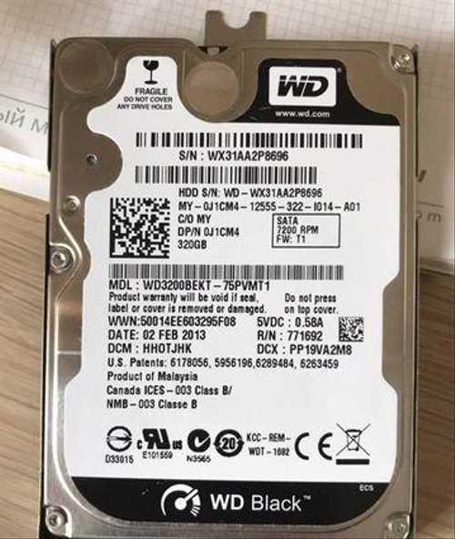 Жесткий диск wd black 320 gb | Festima.Ru - Мониторинг объявлений