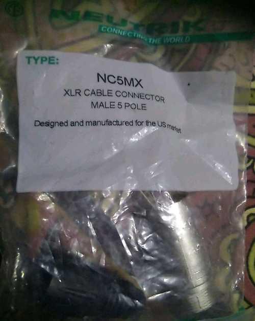 Разъем Neutrik NC5MX В продажи есть еще