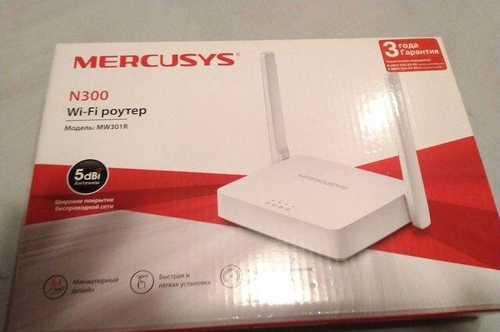 Wifi роутер Mercusys N300(MW301R) 300 Mb