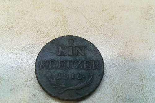 Ein kreuzer.1816.г.(а) -Вена.Австрийская Империя.С