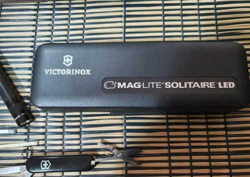 Фонарь maglite и нож victorinox