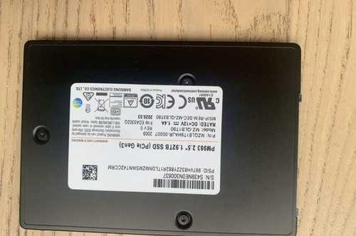 SSD диск Samsung PM983 1.92 Тб PCI-E